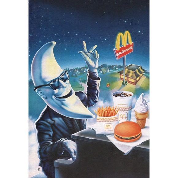 PosterGifts185 | Art | Mcdonalds Moon Man Mac Tonight Poster | Poshmark